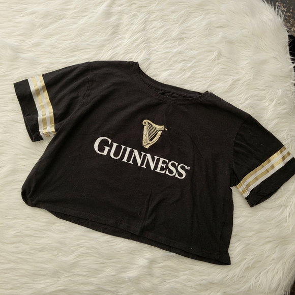 Guinness | Tops | Guinness Logo Cropped Short Sleeve Top Xl | Poshmark